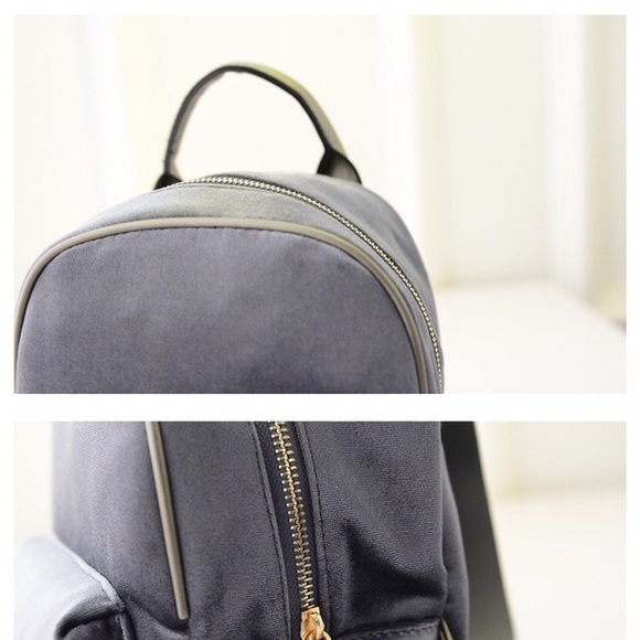 Bags | 15new Trendy Silver Mini Velvet Backpack | Poshmark